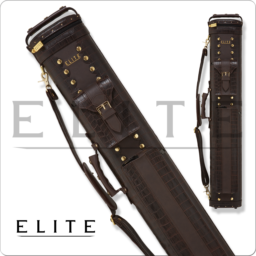 Elite ECC24 2x4 Classic Leather Pool Cue Case - Brown – OTH Billiards