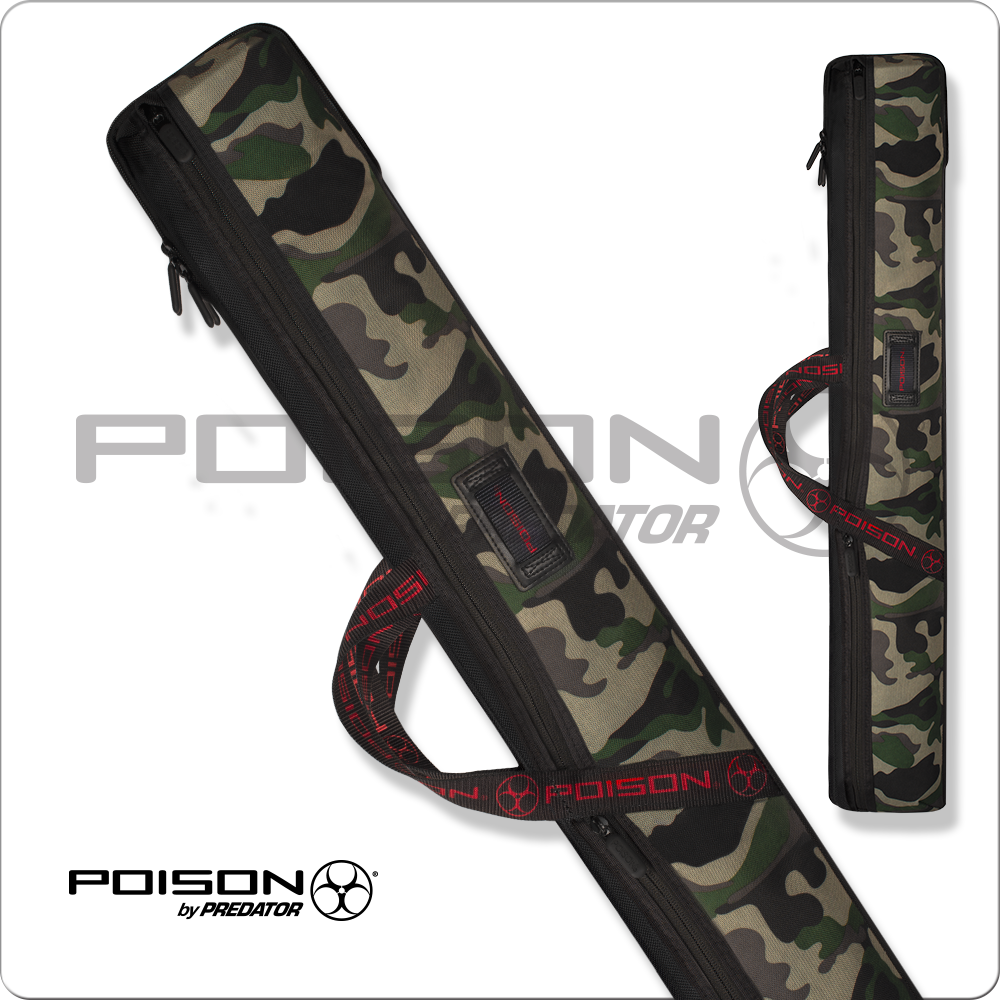 Poison POCCOV24 Armor 2x4 Hard Pool Cue Case - Black/Green Camo – OTH ...